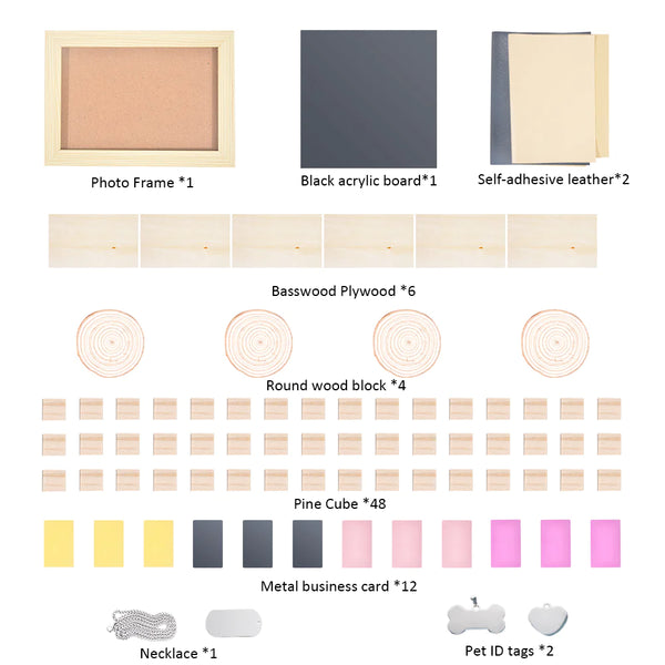 Longer 77PCS Engraving Material Tool Kit Laser Engraving Supplies