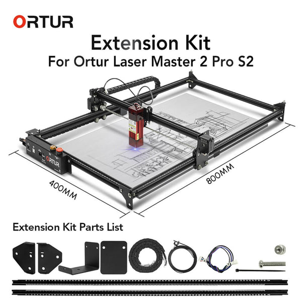 Laser Master 2 Pro S2 Extension Kit Y-Axis Engraving Area Expansion